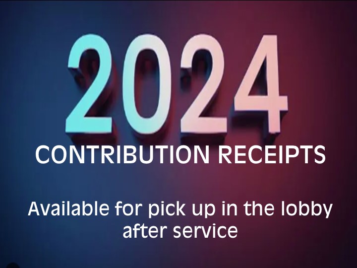 2024 Contribution Receipts - Woodbridge Community Church